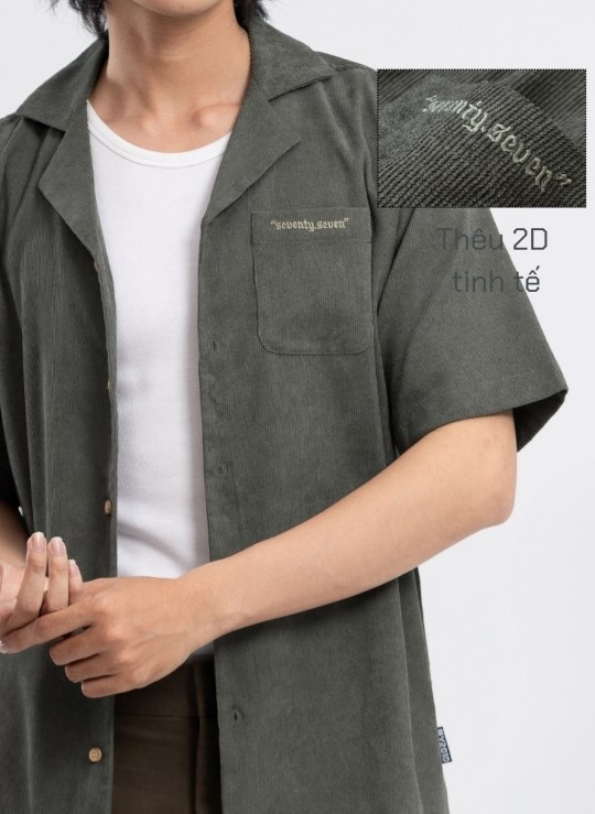 Áo Sơ Mi Cuban Vải Nhung Corduroy Seventy Seven 23 | Giá Mềm. Mặc Bền. Mặc Sướng. - YaMe.vn